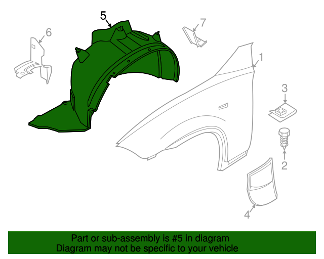 Genuine BMW 51-71-3-420-431 | Fender Liner | FREE Shipping on Most ...