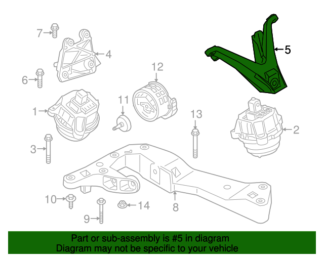 Genuine BMW 22-11-6-861-551 | Engine Bracket | FREE Shipping on Most ...
