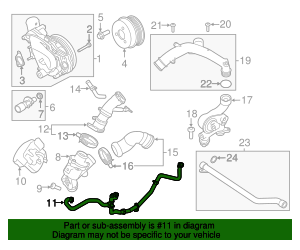 Genuine OEM Water Hose Part# LR034628 Fits 2013-2022 Land Rover: Up To ...