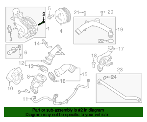 Genuine OEM Water Pump Assembly Mount Bolt Part# LR011272 Fits 2010 ...