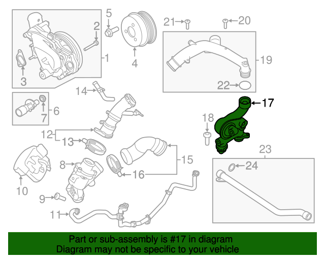 Genuine OEM Water Valve Part# LR100352 Fits 2016-2019 Land Rover Range ...