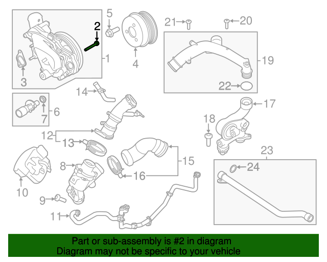 2010-2023 Land Rover Water Pump Assembly Mount Bolt LR011272 ...