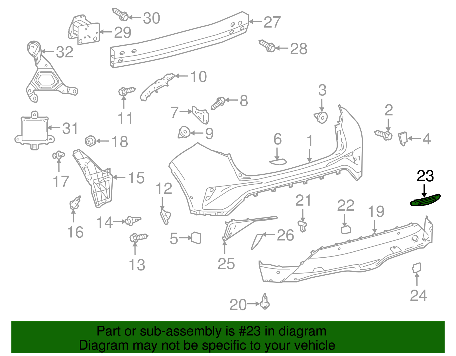 2018-2022 Toyota C-HR Cover Fog Lamp - PASSENGER SIDE 81481-10050 ...