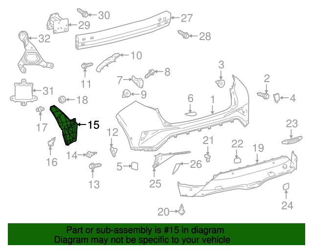 2018-2022 Toyota C-HR Side Seal 52591-F4010 | Toyota Parts Center