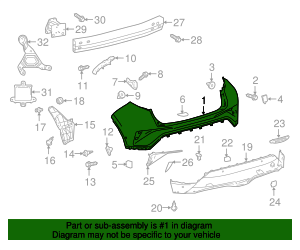 52159-F4907 - Cover Rear Bumper L C 2018-2022 Toyota C-HR | Longo ...