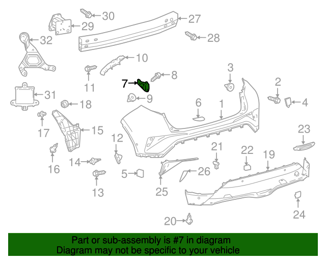 2018-2021 Toyota C-HR Side Retainer 52536-F4010 | OEM Parts Online