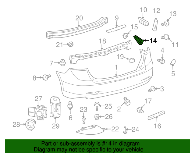58355-0T010 - Side Brace - 2009-2015 Toyota Venza | OEM Genuine Toyota ...