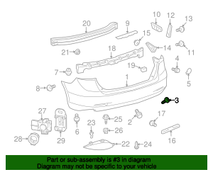 52599-48020 - Bumper Cover Grommet - 2001-2015 Toyota | Nucar Toyota of ...