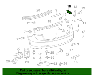 2009-2015 Toyota Venza Bumper Cover Support Rail 52158-0T010 ...