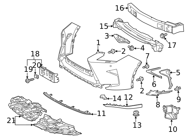 52119-4D936 - Bumper Cover 2018-2019 Lexus | Longo Lexus Parts