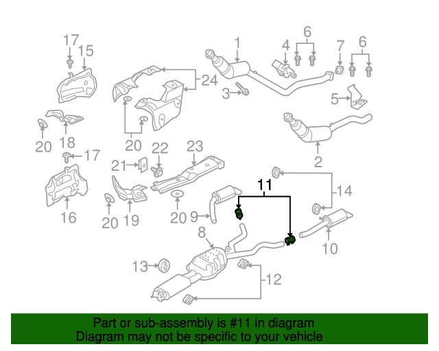 Genuine Muffler & Pipe Clamp for 2005-2023 Land Rover | Land Rover Part ...