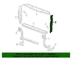 2021-2024 GM Driver Side Radiator Air Baffle 84252892 GM ...