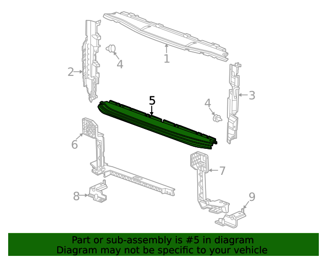 2021-2024 GM Lower Radiator Air Baffle 84252885 GM | GMPartsDirect.com