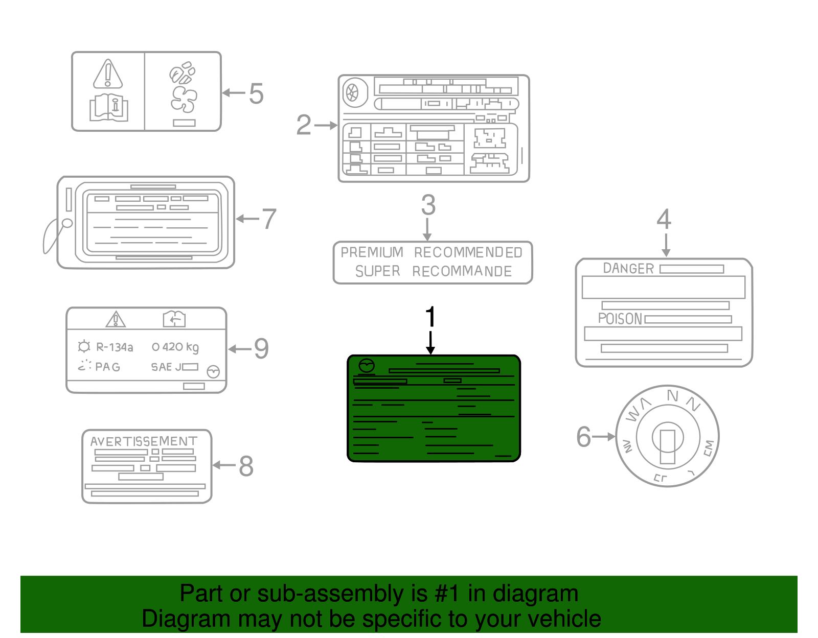 PAD2-69-036 - Emission Label 2019 Mazda MX-5 Miata | Florida Mazda Parts