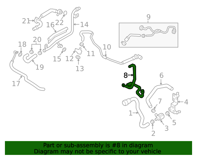 8W0-122-109-AB - Hose 2017-2018 Audi | Audi OEM Parts