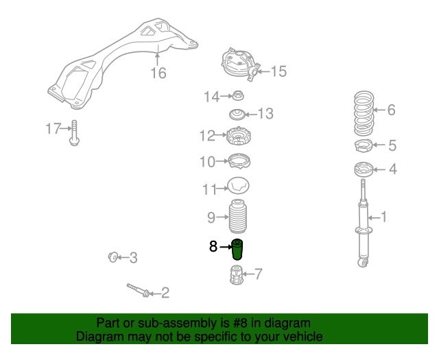 7L0-512-131-B - Stopper 2007-2015 Audi Q7 | Audi OEM Parts