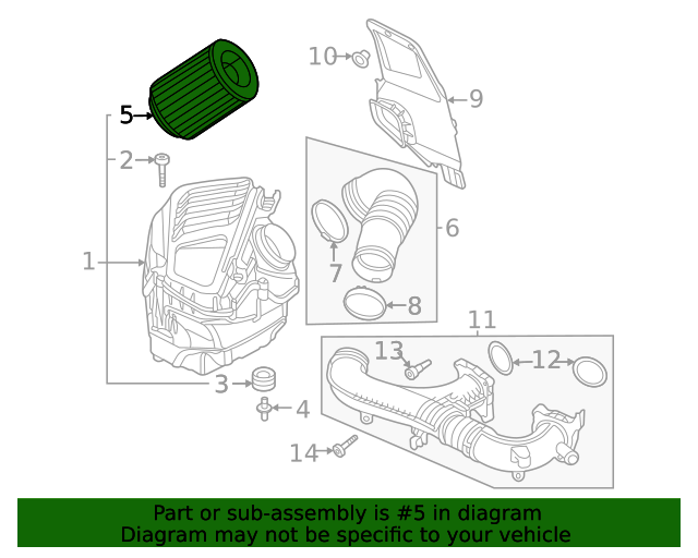 2019-2021 Audi Air Filter 4N0-129-620-B | Audi USA Parts