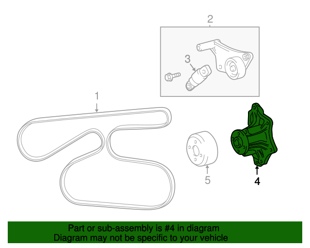 2001-2015 Toyota Engine Water Pump 16100-28041 | OEM Parts Online