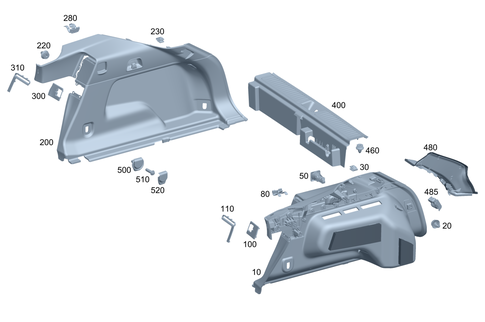 Trunk Lining for 2025 Mercedes-Benz EQE 500 SUV | Mercedes-Benz USA Parts