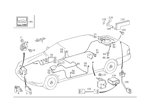 Burglary Alarm System and Infrared Closing System for 1997 Mercedes ...