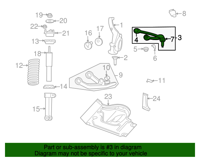 2002-2007 Jeep Liberty Upper Control Arm 68068615AB | TascaParts.com