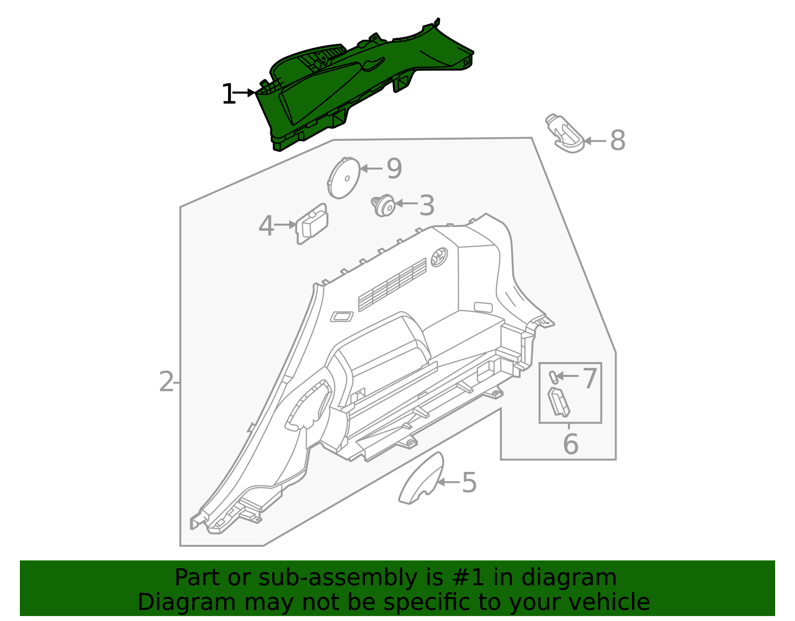 85860-Q5500BGA - Upper Quarter Trim 2024-2025 Kia Seltos | Kia.Parts Store