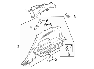 85850-Q5000BGA - Upper Quarter Trim 2021-2023 Kia Seltos | Kia.Parts Store