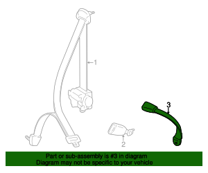 1996-1997 Toyota RAV4 Lap Belt 73330-0W010-B0 | Toyota Parts Center