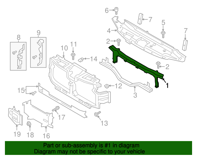 2017-2019 Ford OEM NEW 2017-2019 Ford F250 F350 Super Duty Upper Tie ...