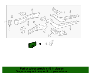 2016-2018 Lexus Rail Extension 57108-06011 | OEM Parts Online