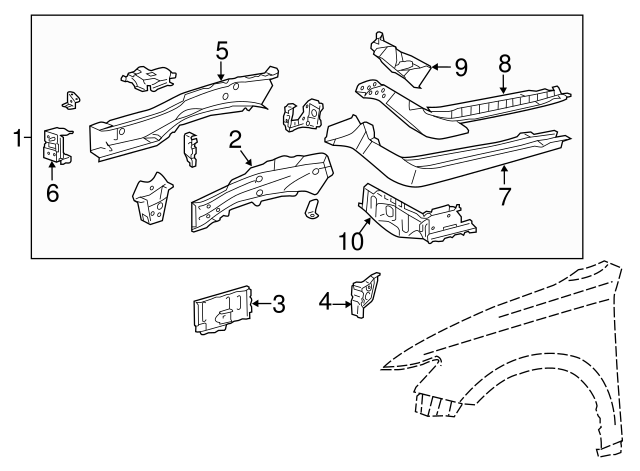 51702-06010 - Support Bracket - 2016-2018 Lexus | MyLexusParts