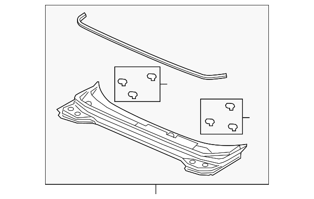 Genuine OEM Acura - Cowl Grille Part# 74200-TJB-A01 | Acura Parts For Less