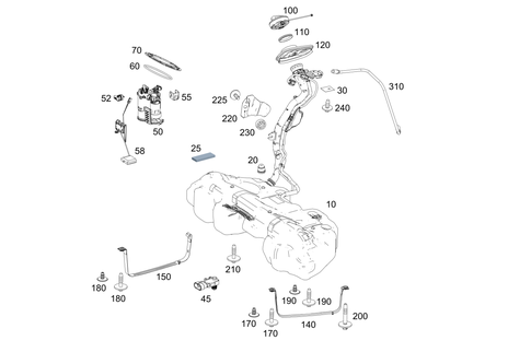 Fuel Tank with Detachable Parts for 2020 Mercedes-Benz C 300 | World ...