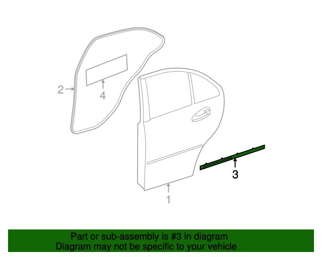 204-690-40-62 - Lower Weather-Strip 2008-2014 Mercedes-Benz | Mercedes ...