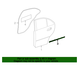 204-690-39-62 - Door Seal 2008-2014 Mercedes-Benz | AutoNationParts.com