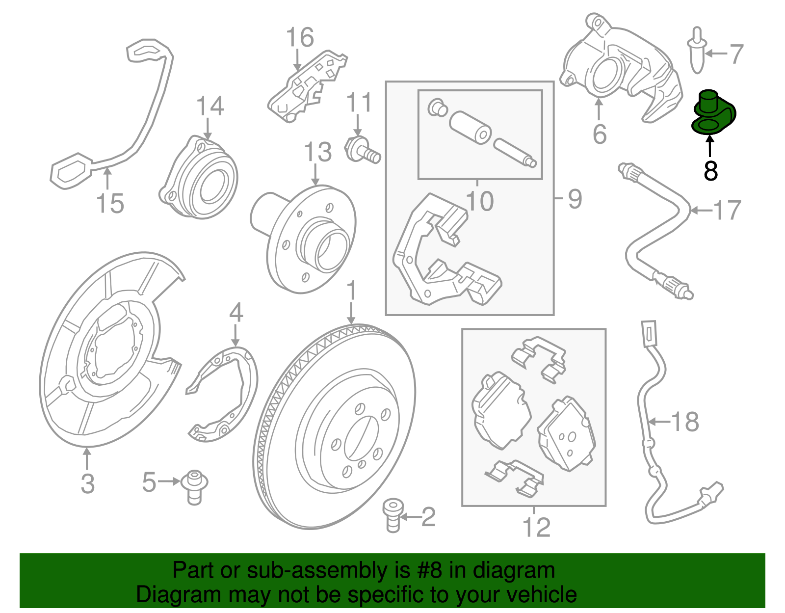34111163435 - 1997-2025 BMW Brake Bleeder Screw Cap (34-11-1-163-435 ...