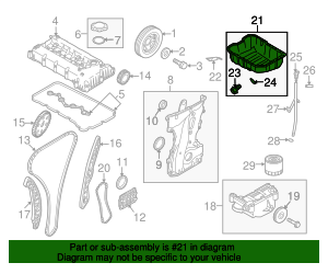 21510-25001 - Oil Pan 2010-2013 Kia | Kia.Parts Store