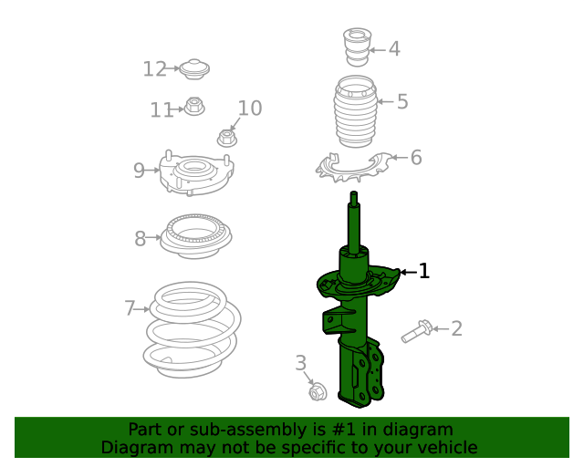 54651-L0000 - Suspension Strut 2020-2022 Hyundai Sonata ...