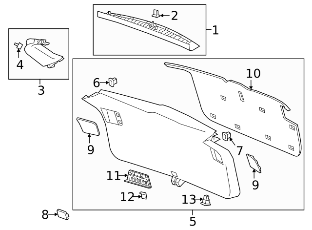 84256063 - Upper Gate Trim 2019-2023 Chevrolet Blazer | AutoNationParts.com