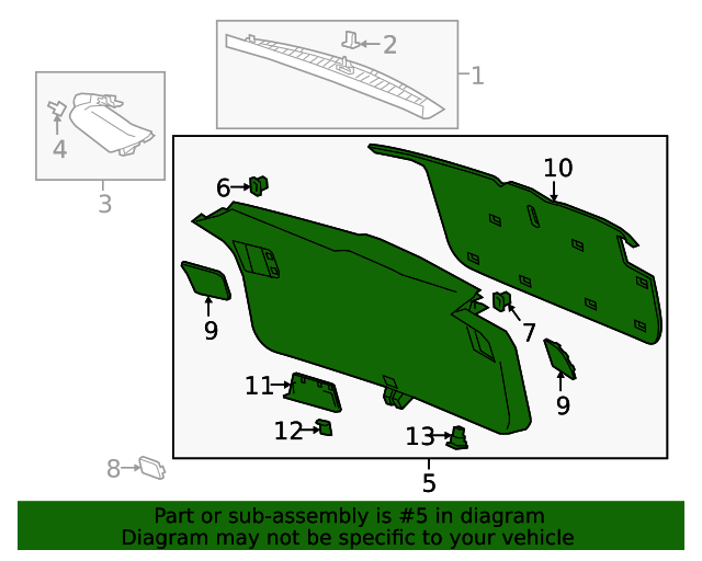 2019-2023 Chevrolet Blazer Lower Gate Trim 85126142 | GMPartsDirect.com