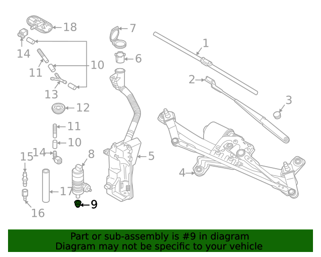 431-955-465 - Washer Pump Gasket 2021-2023 Volkswagen ID.4 | Volkswagen ...