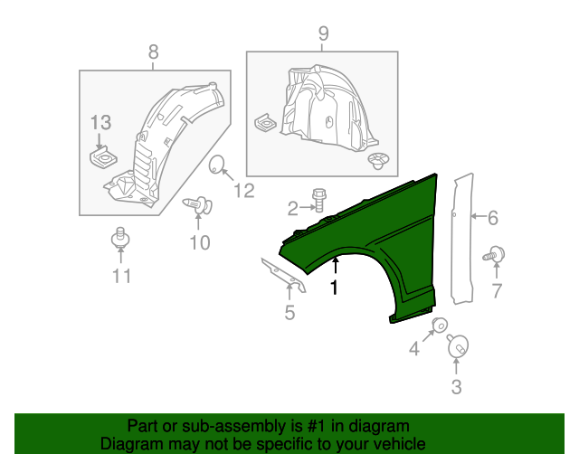 212-880-12-18 - Fender 2010-2016 Mercedes-Benz | Mercedes-Benz USA Parts