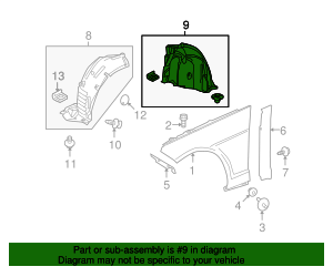 212-690-30-30 - Rear Fender Liner 2010-2016 Mercedes-Benz | Mercedes ...