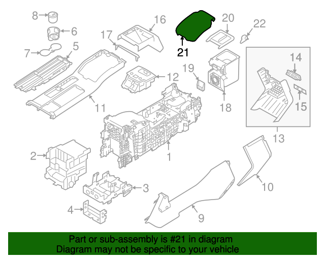 2013-2022 Land Rover Range Rover Armrest Assembly LR037408 | OEM Parts ...