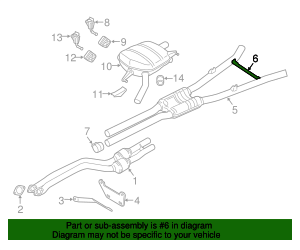 18207585755 - 2011-2012 BMW Center Pipe Rod (18-20-7-585-755) | BMW of ...