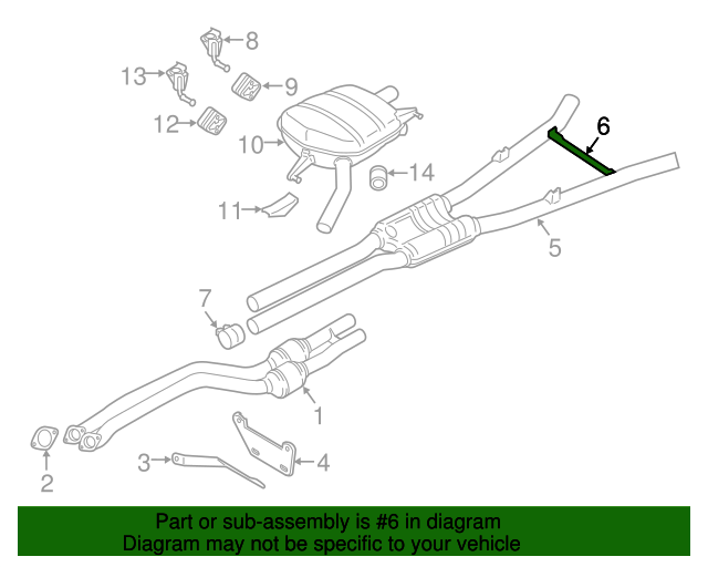 18207585755 - 2011-2012 BMW Center Pipe Rod (18-20-7-585-755) | BMW of ...