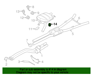 18307593199 - 2011-2019 BMW Front Pipe Insulator (18-30-7-593-199 ...