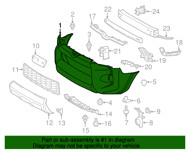 Genuine OEM Bumper Cover Part# 52119-35920 Fits 2021 Toyota 4Runner: Up ...