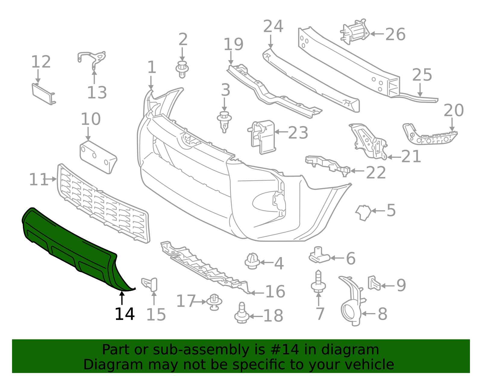 53901-35250 - 53901-35250 Valance Panel (Front, Lower) Toyota 4Runner ...