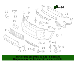 2010-2024 Toyota 4Runner Bumper Impact Bar Bracket (Left, Front) 52026 ...